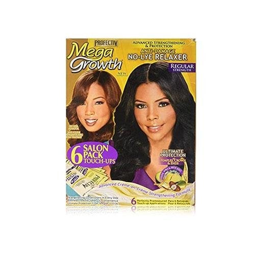 Mega Growth Anti Damage No Lye Relaxer Regular ( Salon Pack 6 Touch Up ...